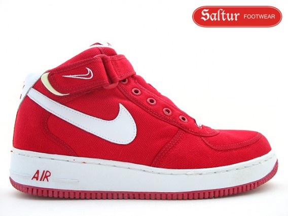 Nike Air Force 1 Mid - Red Canvas - Size 9 - SneakerNews.com