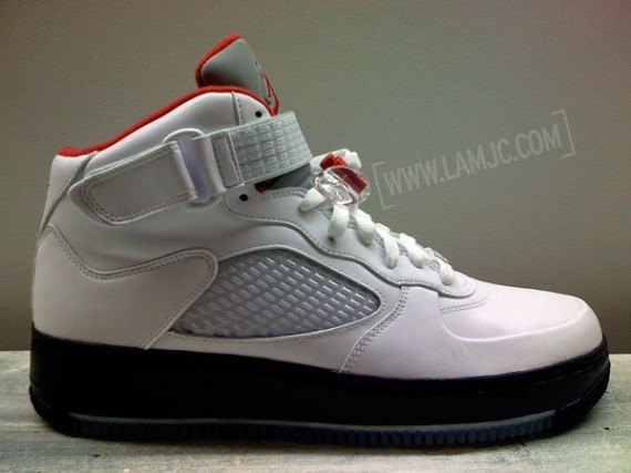 Air Jordan Force V (AJF 5) Fusion - White - Varsity Red - Black ...