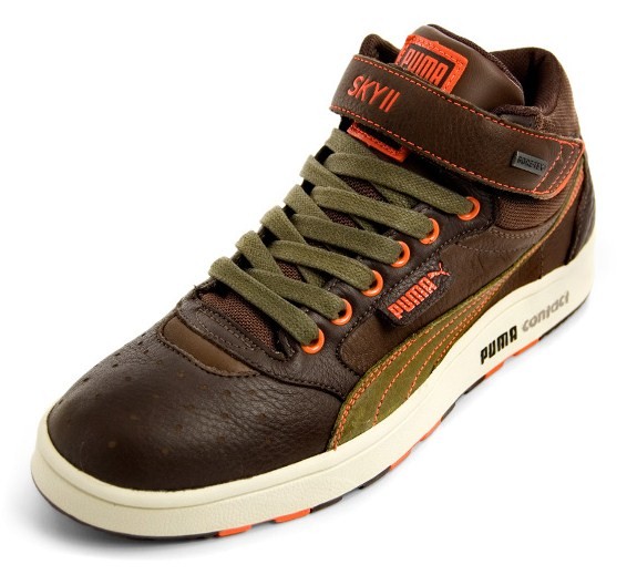 Puma Sky II - Demi Gore-Tex - Brown-Olive-Orange - SneakerNews.com