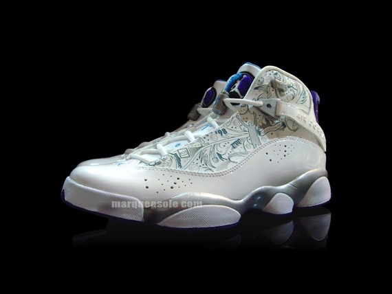Air Jordan Six Rings - White - Silver - University Blue - Utah Jazz ...