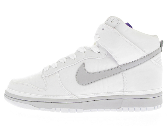 Nike Dunk High Nylon Premium - White - Neutral Grey - Purple ...