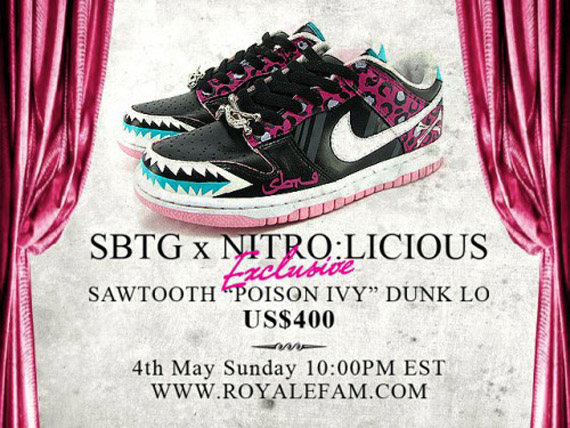 SBTG x nitro:licious - Sawtooth Poison Ivy Dunk Low - SneakerNews.com
