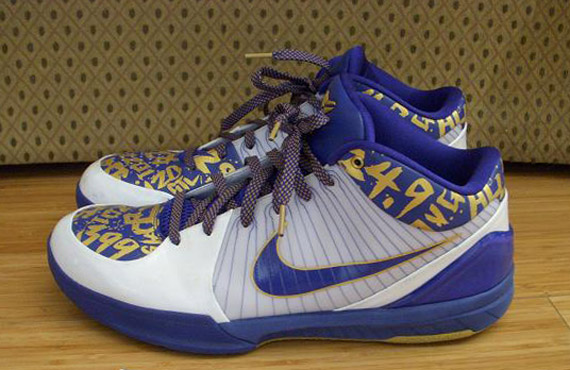 Nike Zoom Kobe IV - 61 Points Edition - NBA Finals - Game Worn by Kobe ...