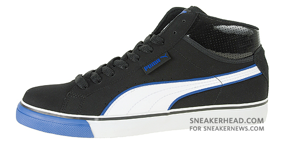 Puma Mid Vulc - Dark Grey - Metallic Silver + Black - White - Royal ...