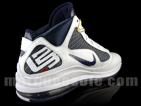 Nike Air Max LeBron VII - White - Navy - Metallic Gold - SneakerNews.com