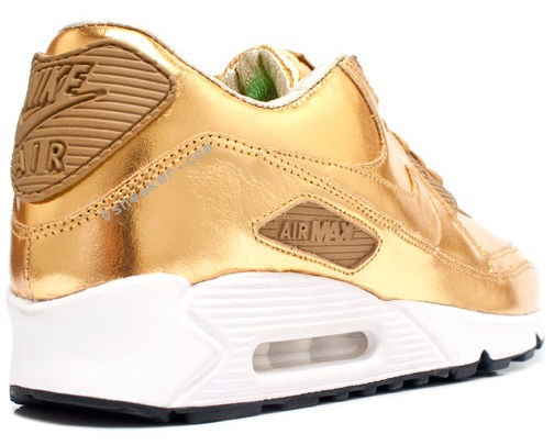 Nike Air Max 90 - Metallic Gold Foil - White - Black - SneakerNews.com