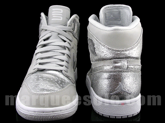 Air Jordan 1 Retro High - Grey - White - Metallic Silver - 25th ...