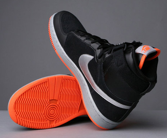 Nike Dynasty High - Black - Metallic Silver - Orange - SneakerNews.com