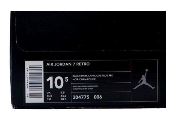Air Jordan VII (7) Retro 2002 - Raptor - Black - Dark Charcoal - True ...