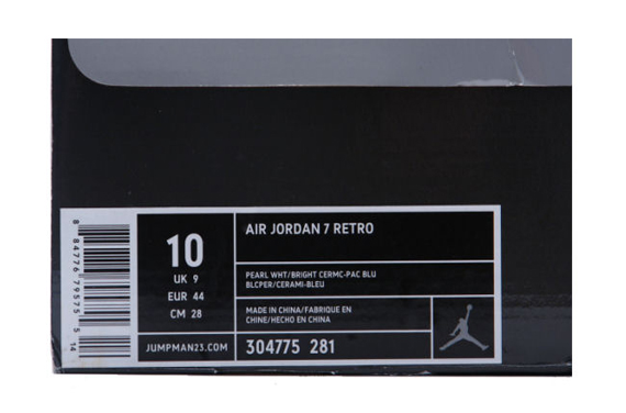 Air Jordan VII (7) Retro 2006 - Pearl White - Bright Ceramic - Pacific ...