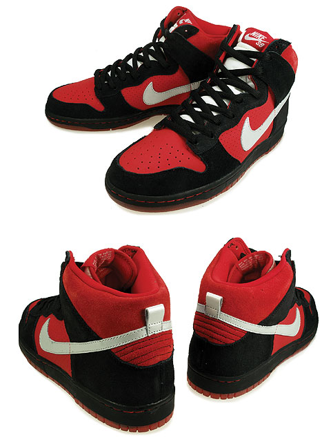 Nike Dunk High - Sport Red - Metallic Platinum - SneakerNews.com