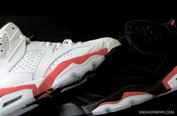 Air Jordan VI Infrared Pack - Side By Side Comparison Video ...