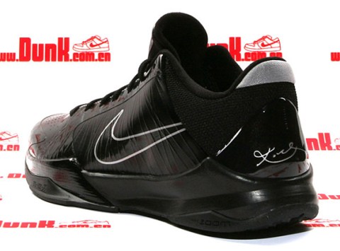 Nike Zoom Kobe V (5) 'Blackout' - Black - Metallic Silver | Available ...