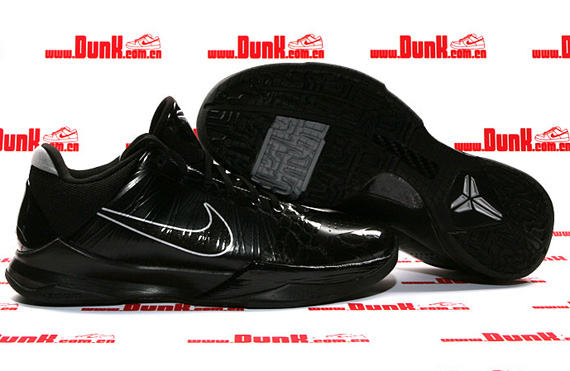 Nike Zoom Kobe V (5) 'Blackout' - Black - Metallic Silver | Available ...