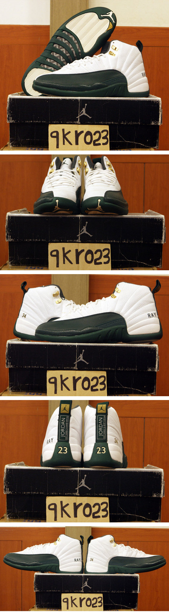 Air Jordan XII (12) Ray Allen Sonics Home PE - SneakerNews.com