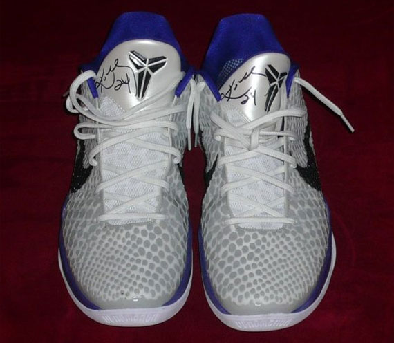 Nike Zoom Kobe VI – Concord – Autographed Game-Worn Kobe Bryant PE ...