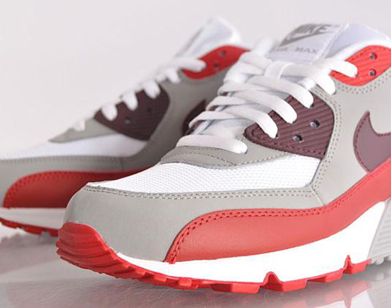 Nike Air Max 90 - White - Deep Burgundy - Varsity Red - SneakerNews.com