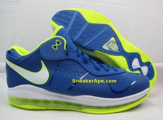 Nike LeBron 8 V2 Low - Treasure Blue - Volt - White - New Images ...