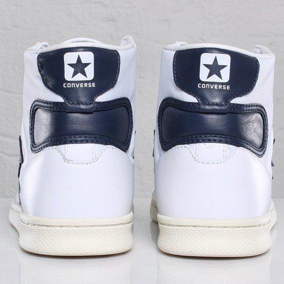 Converse Fast Break Pro Leather Mid - White - Navy - SneakerNews.com