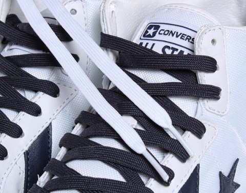 Converse Fast Break Pro Leather Mid - White - Navy - SneakerNews.com