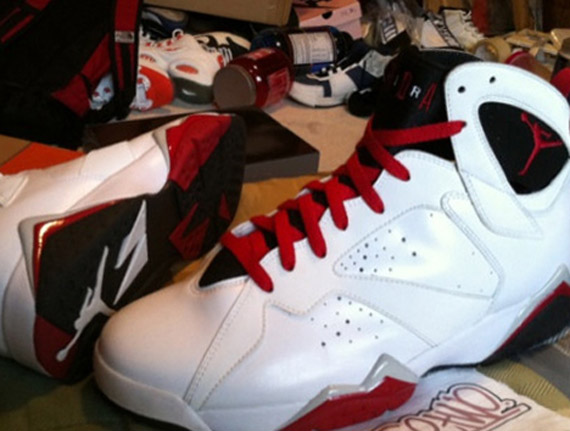 Air Jordan VII - White - Red - Black CDP Sample - SneakerNews.com