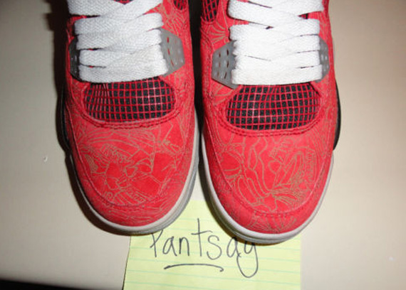 Air Jordan IV Laser - Varsity Red | Sample on eBay - SneakerNews.com