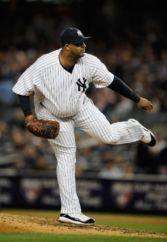 MLB Feet: C.C. Sabathia - Air Jordan XI Concord Cleats - SneakerNews.com