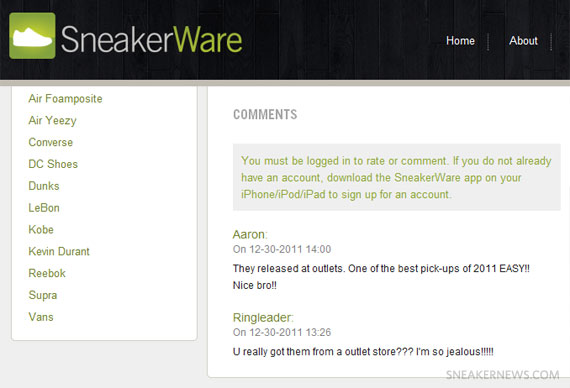 SneakerWare Website Update - SneakerNews.com
