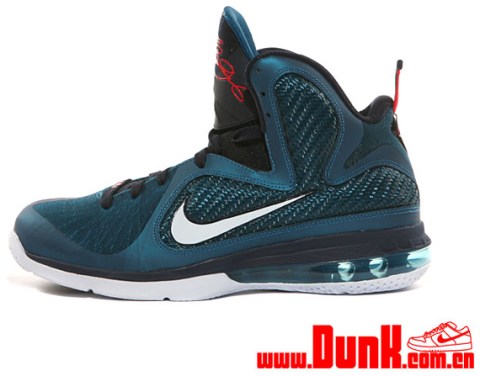 Nike LeBron 9 - Green Abyss - Obsidian - Light Blue Heather ...