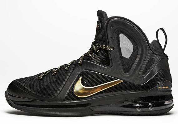 Nike LeBron 9 Elite 'Away' - Black - Gold - SneakerNews.com