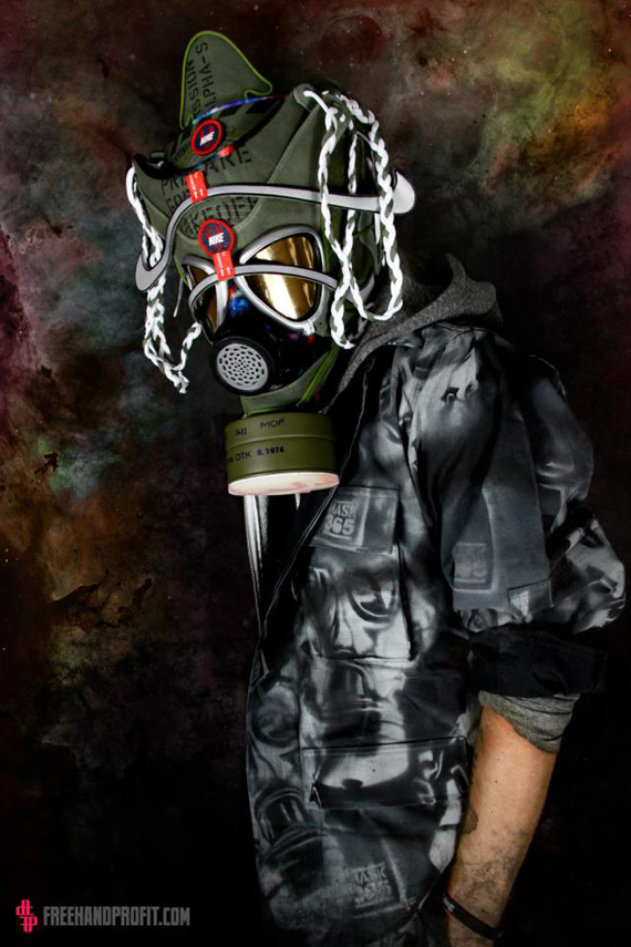 Nike Dunk High 'Galaxy' Gas Mask By Freehand Profit - SneakerNews.com