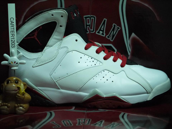 Air Jordan VII - White - Varsity Red | Look-See CDP Sample ...