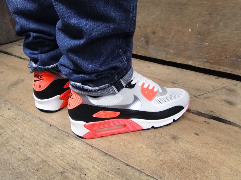 "Infrared" Nike Air Max 90 Hyperfuse QS - On-Foot Images - SneakerNews.com