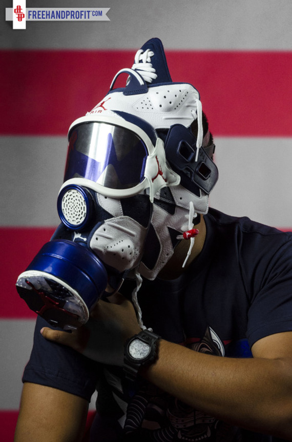 Air Jordan VI "Olympic" Gas Mask By Freehand Profit - SneakerNews.com
