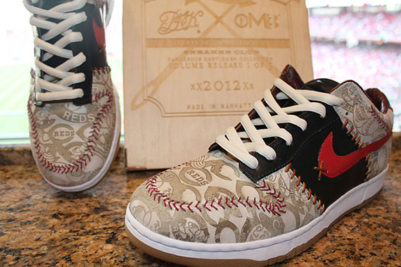 Nike Dunk Low "Cincinnati Reds" Customs By PMK - SneakerNews.com