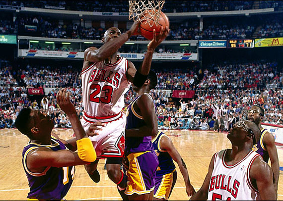 Michael Jordan Switches Hands in Mid-Air - SneakerNews.com