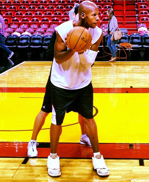 Air Jordan XVI - Ray Allen Miami Heat "Gold" PE - SneakerNews.com