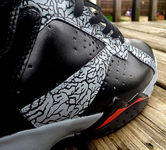 Air Jordan VII "Black/Cement" Customs by DeJesus - SneakerNews.com