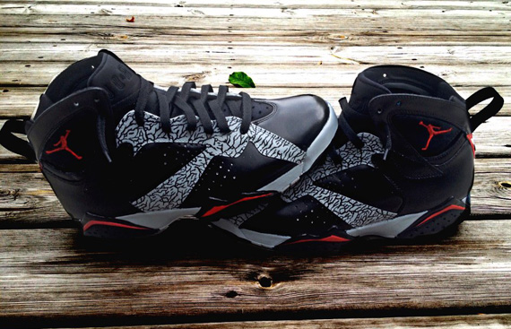 Air Jordan VII "Black/Cement" Customs by DeJesus - SneakerNews.com