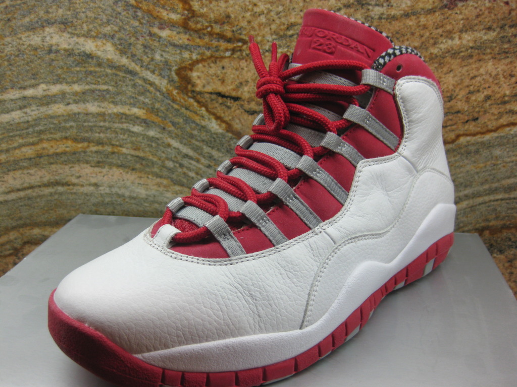 Air Jordan X - White - Varsity Red | Unreleased Black Checker Sample ...