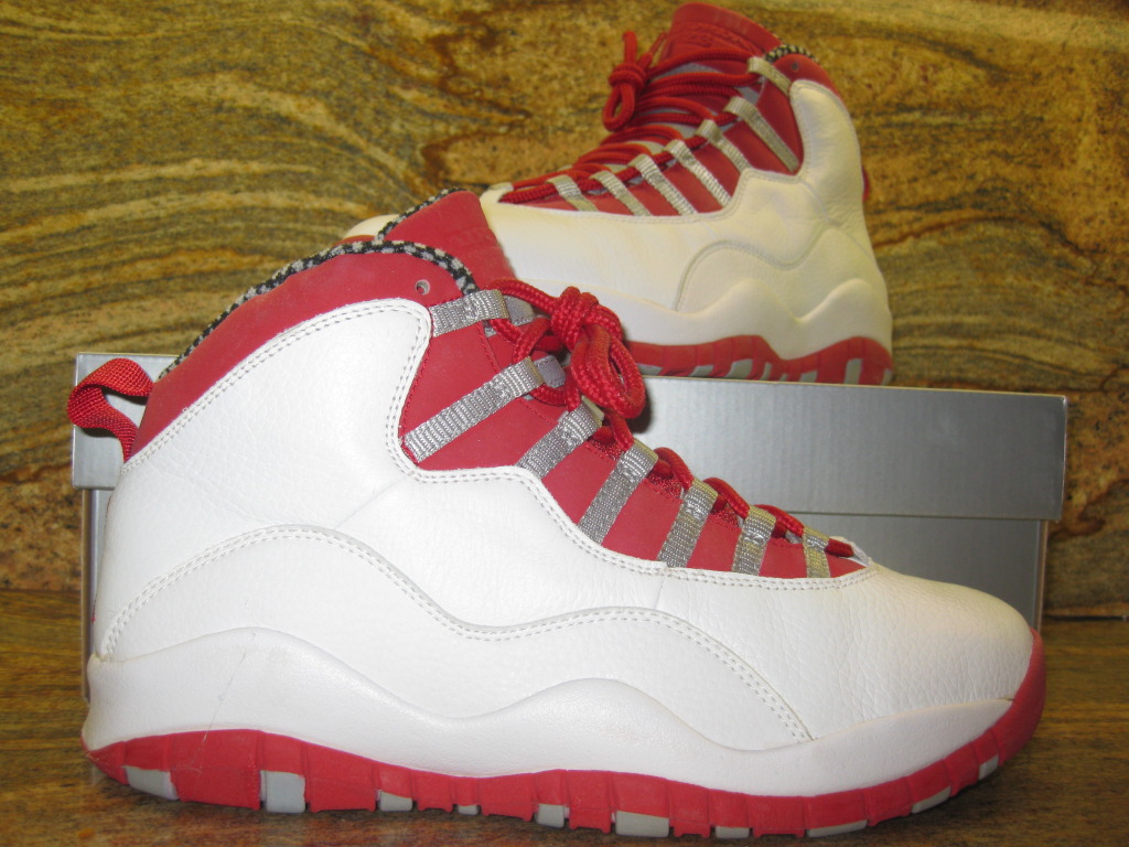 Air Jordan X - White - Varsity Red | Unreleased Black Checker Sample ...