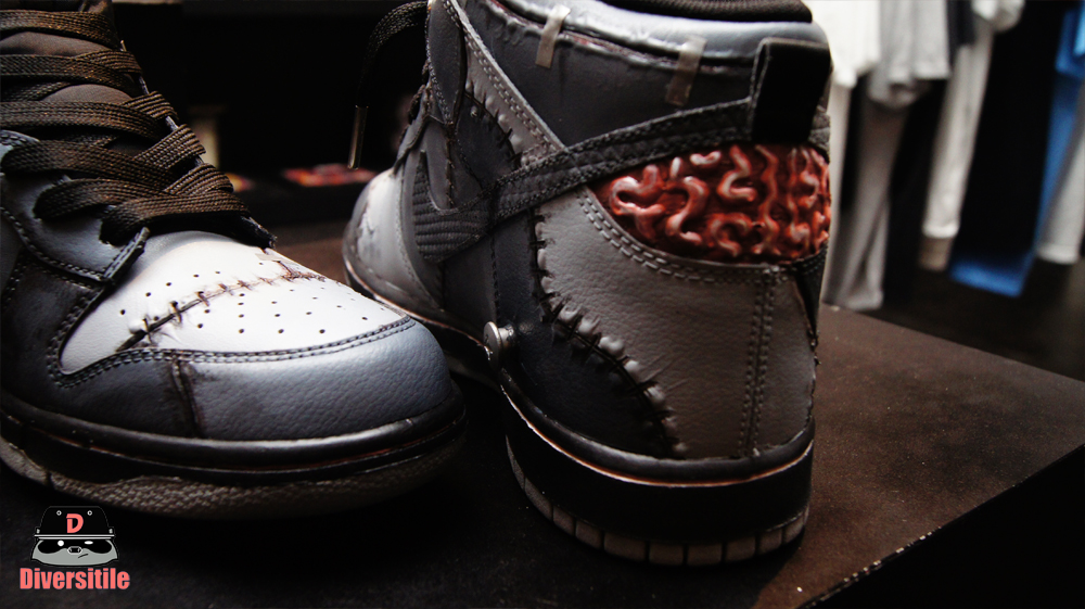 Nike Dunk High "Frankenstein" Customs by Diversitile - SneakerNews.com