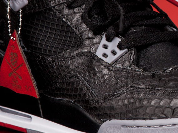 Air Jordan IV "Bred Python" Customs by TheShoeSurgeon - SneakerNews.com