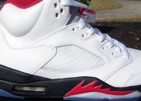 Air Jordan V - White - Fire Red - Black | Available on eBay ...