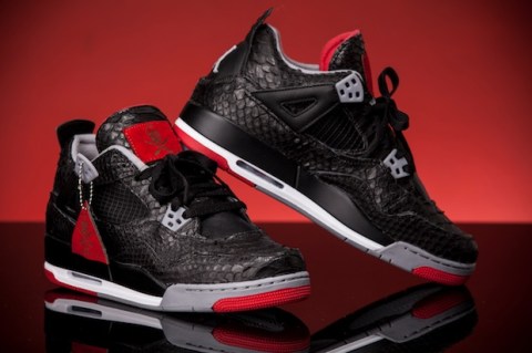 Air Jordan IV "Bred Python" Customs by TheShoeSurgeon - SneakerNews.com