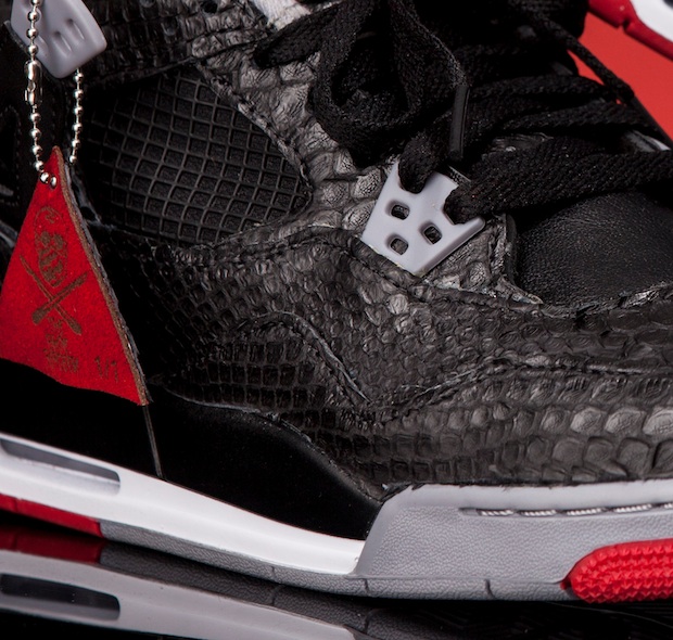 Air Jordan IV "Bred Python" Customs by TheShoeSurgeon - SneakerNews.com