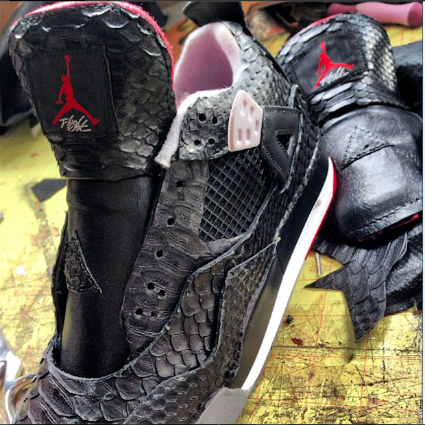 Air Jordan IV "Bred Python" Customs by TheShoeSurgeon - SneakerNews.com