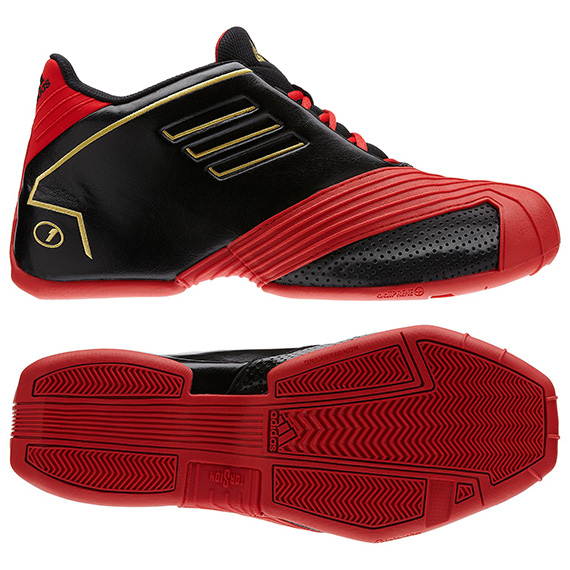 adidas T-Mac 1 - Black - Light Scarlet - SneakerNews.com