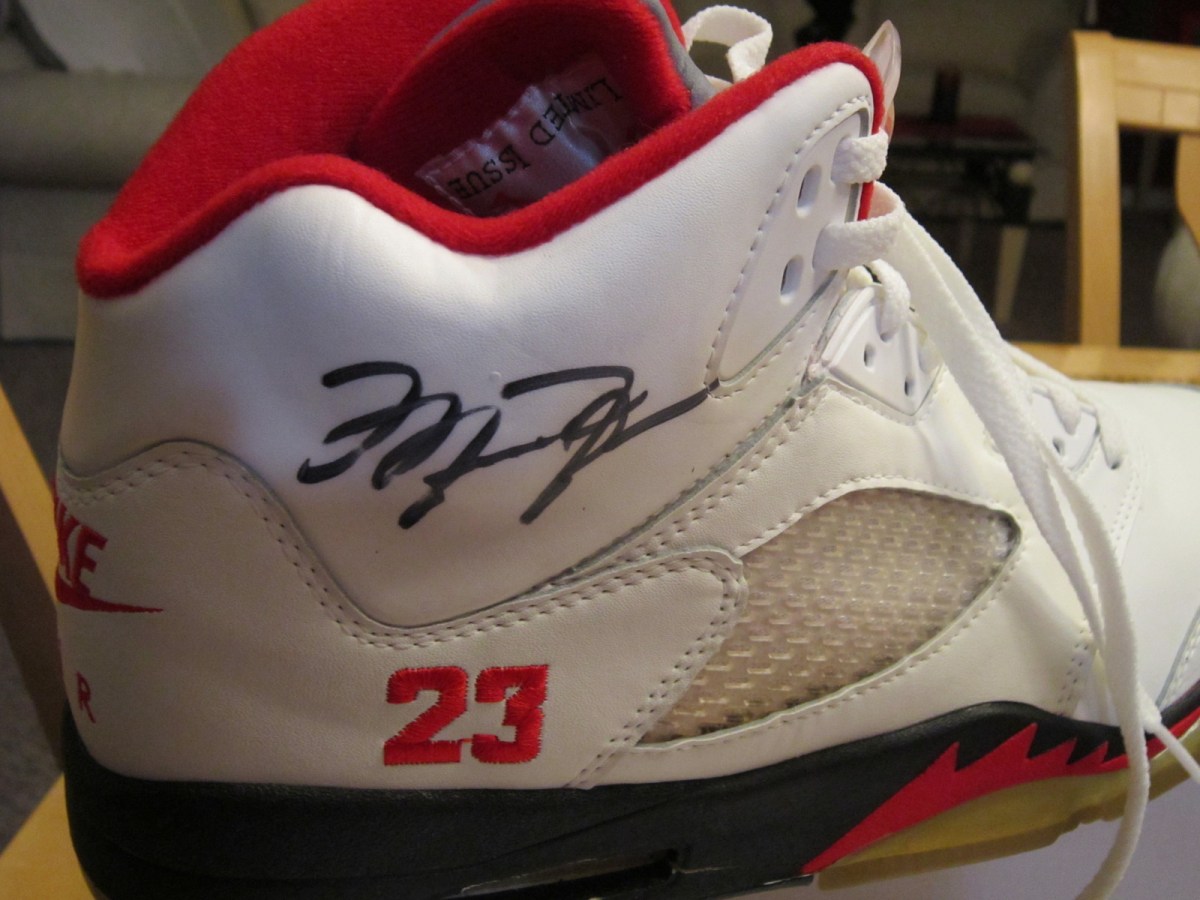 Air Jordan V "Limited Issue" 1 of 100 OG Autographed Michael Jordan PE ...
