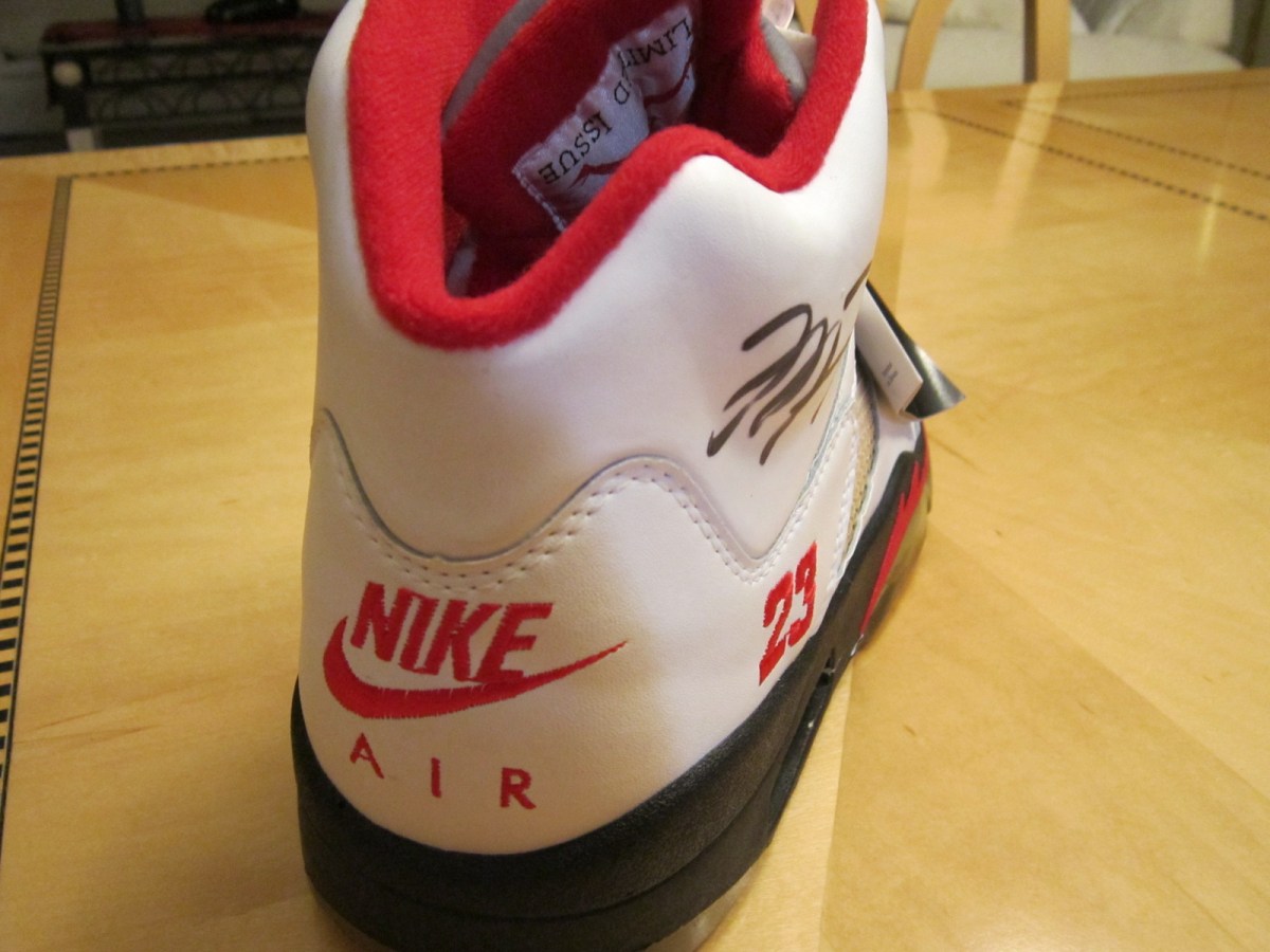 Air Jordan V "Limited Issue" 1 of 100 OG Autographed Michael Jordan PE ...